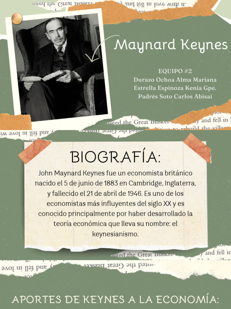 Presentación Maynard Keynes | PDF | Desempleo | John Maynard Keynes