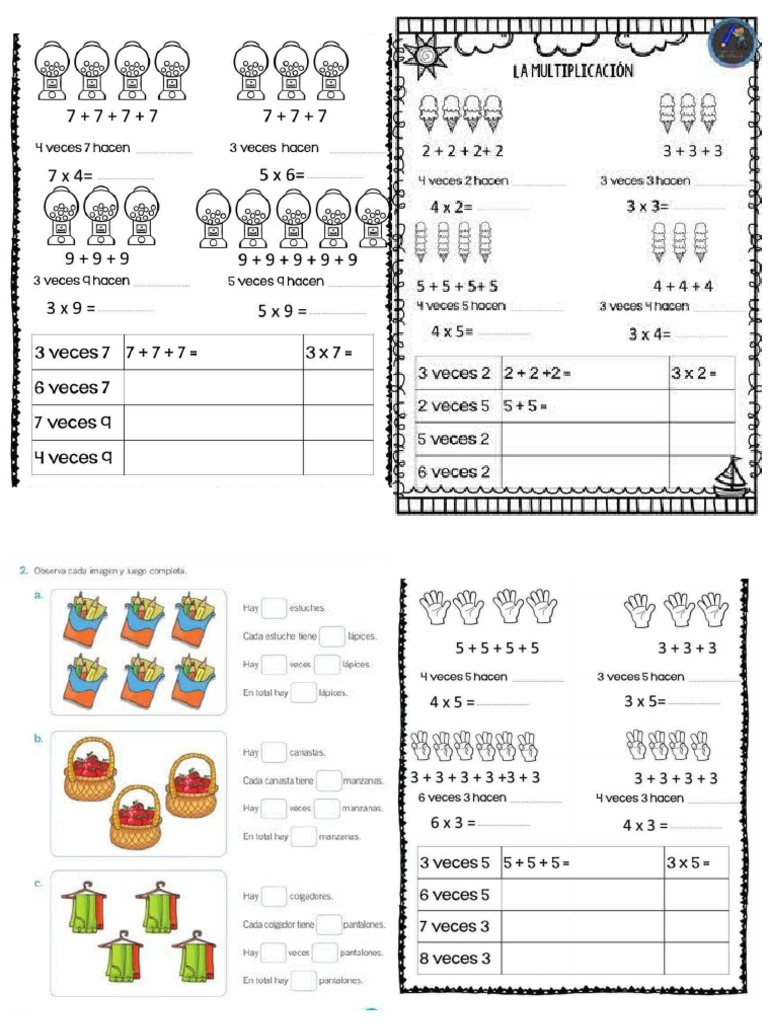 Actividades de Inicio A La Multiplicación | PDF