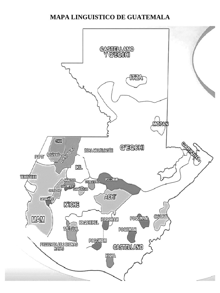 Mapa Linguistico de Guatemala para Colorear | PDF