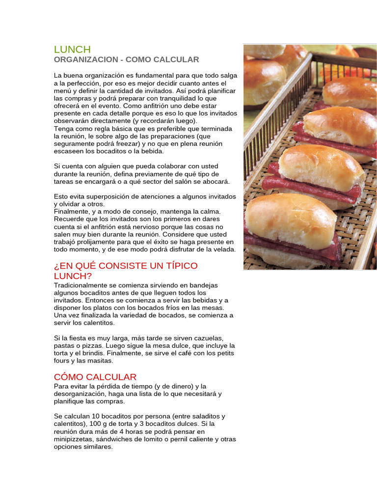 LUNCH | PDF