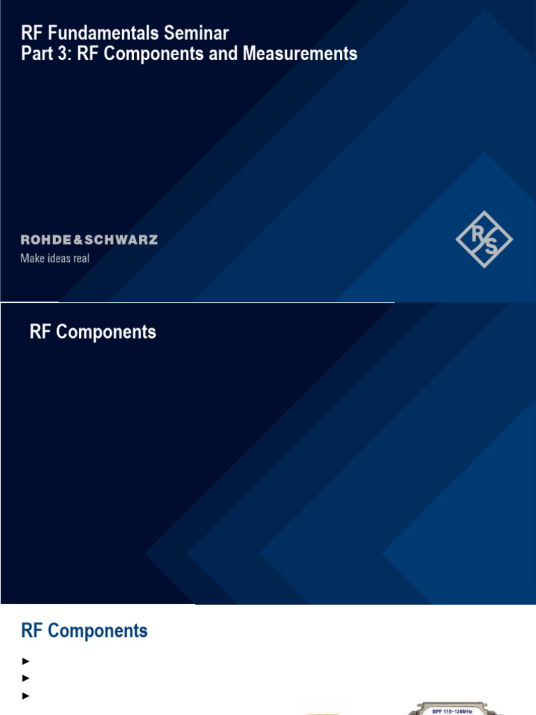 RF Components and Measurements Overview | PDF | Transmission Line ...