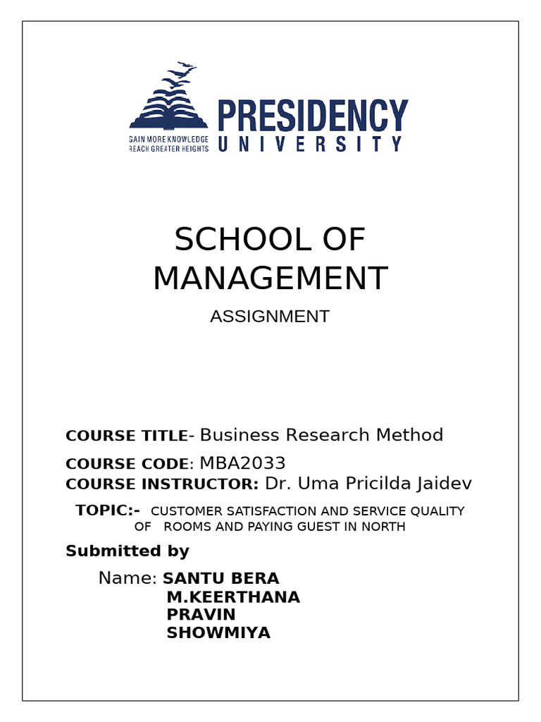 School of Management: Assignment | PDF