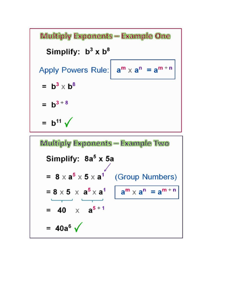 Multiplying Terms | PDF