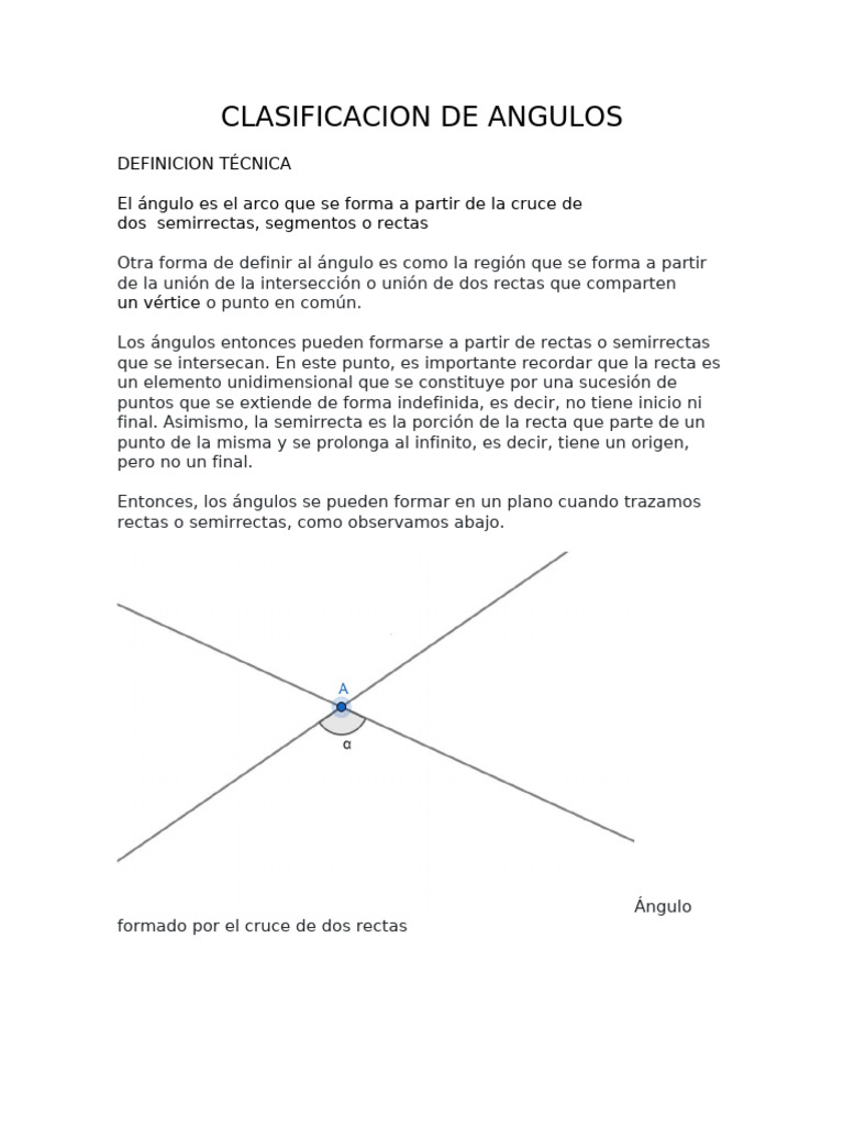 Clasificacion de Angulos Matematicas - Carpeta | PDF