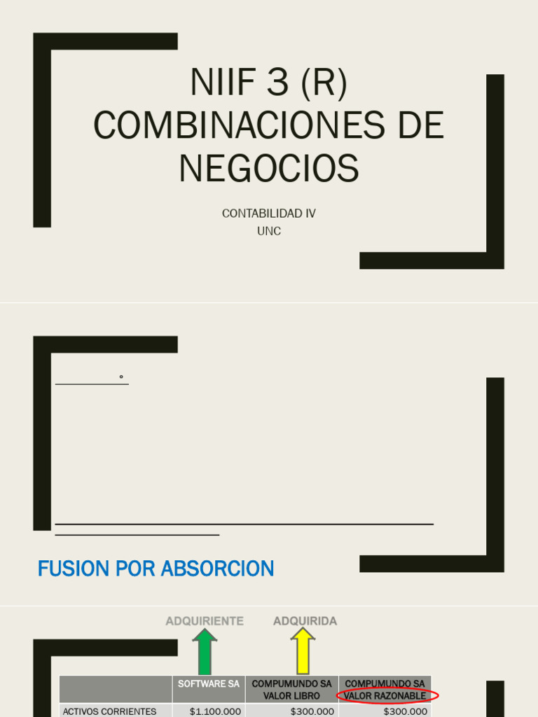 NIIF 3 - Prácticos | PDF