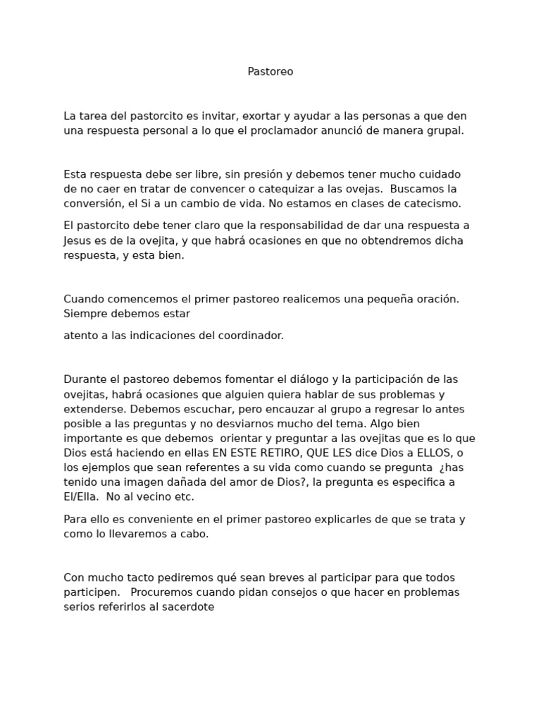 Puntos Base Pastoreo | PDF