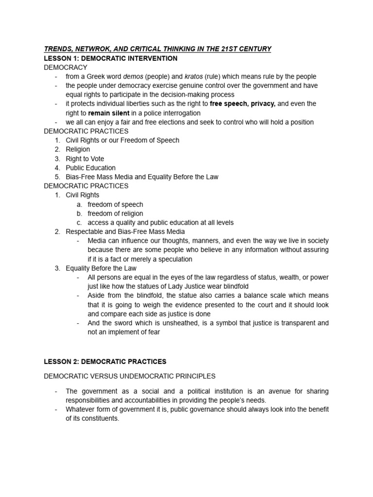 GRADE 12 TRENDS REVIEWER SHS | PDF