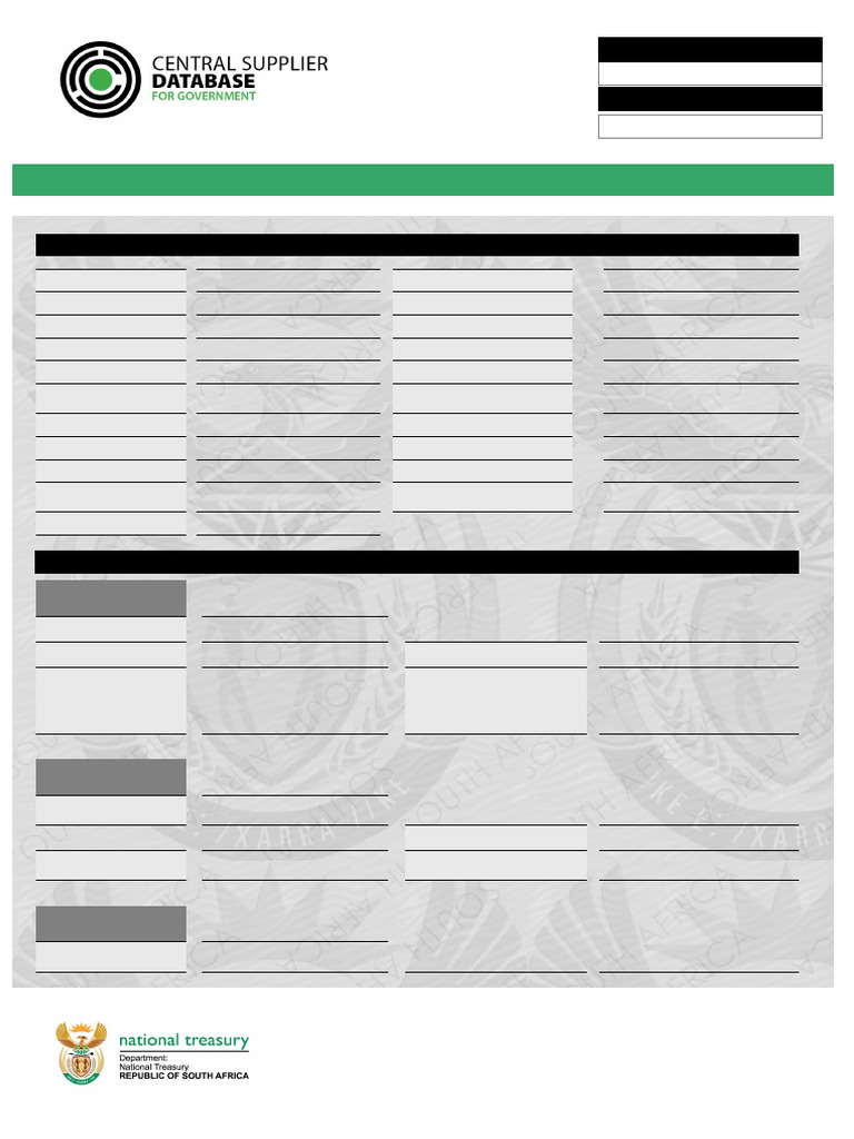 CSD Registration Report: Supplier Identification | PDF