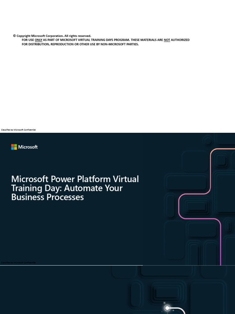 Power Automate Virtual Training Day Slide Deck | PDF