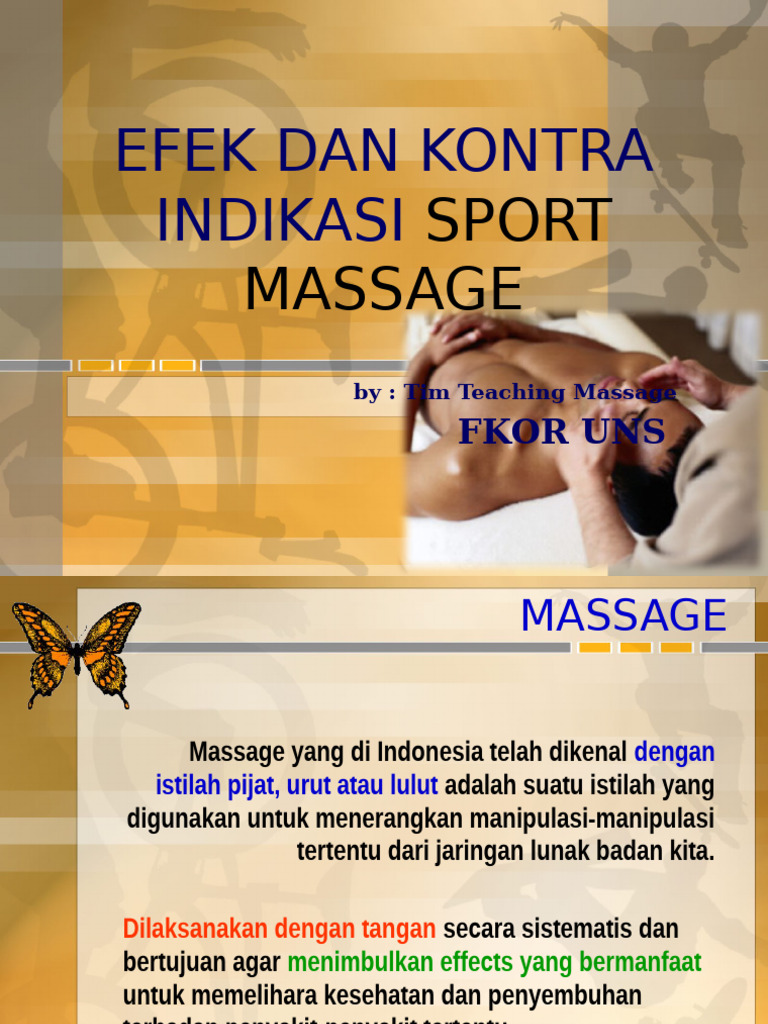 Efek Dan Kontra Indikasi Massage Olahraga | PDF