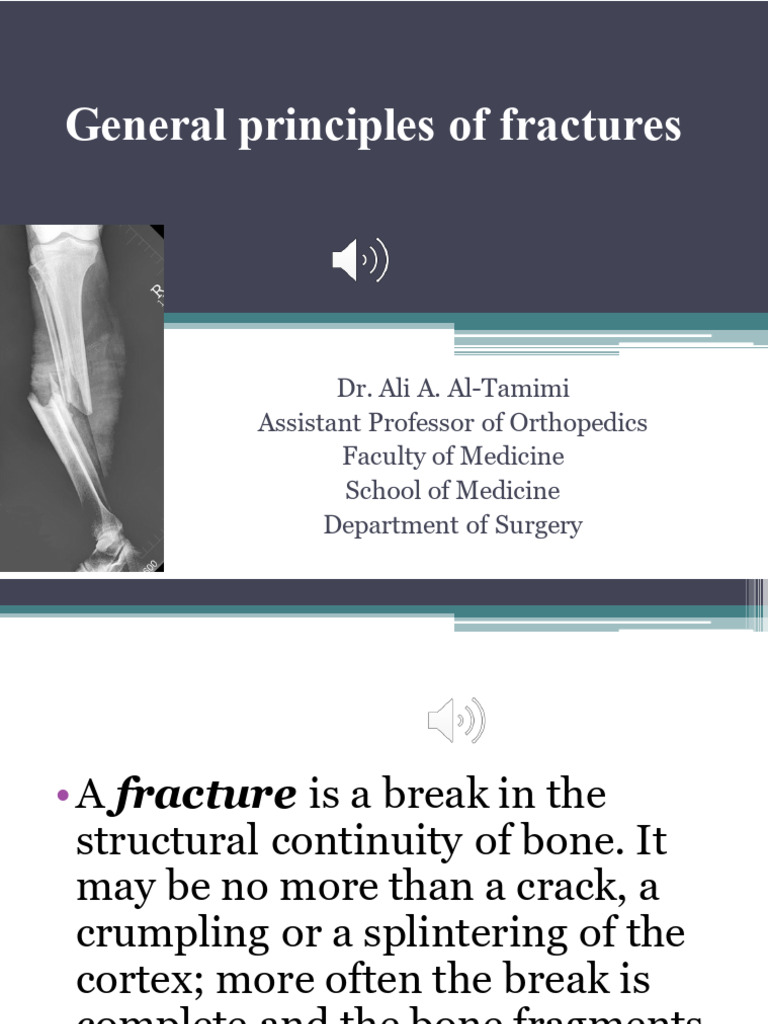 General Principles of Fractures 1 | PDF