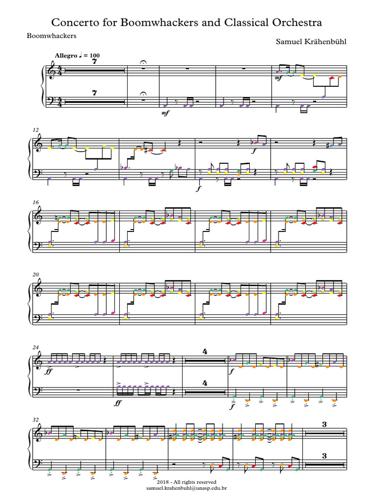 Suite para Boomwhackers e Orquestra - Boomwhackers | PDF