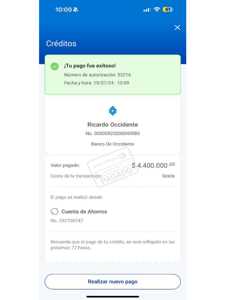 Pago Crédito Occidente | PDF