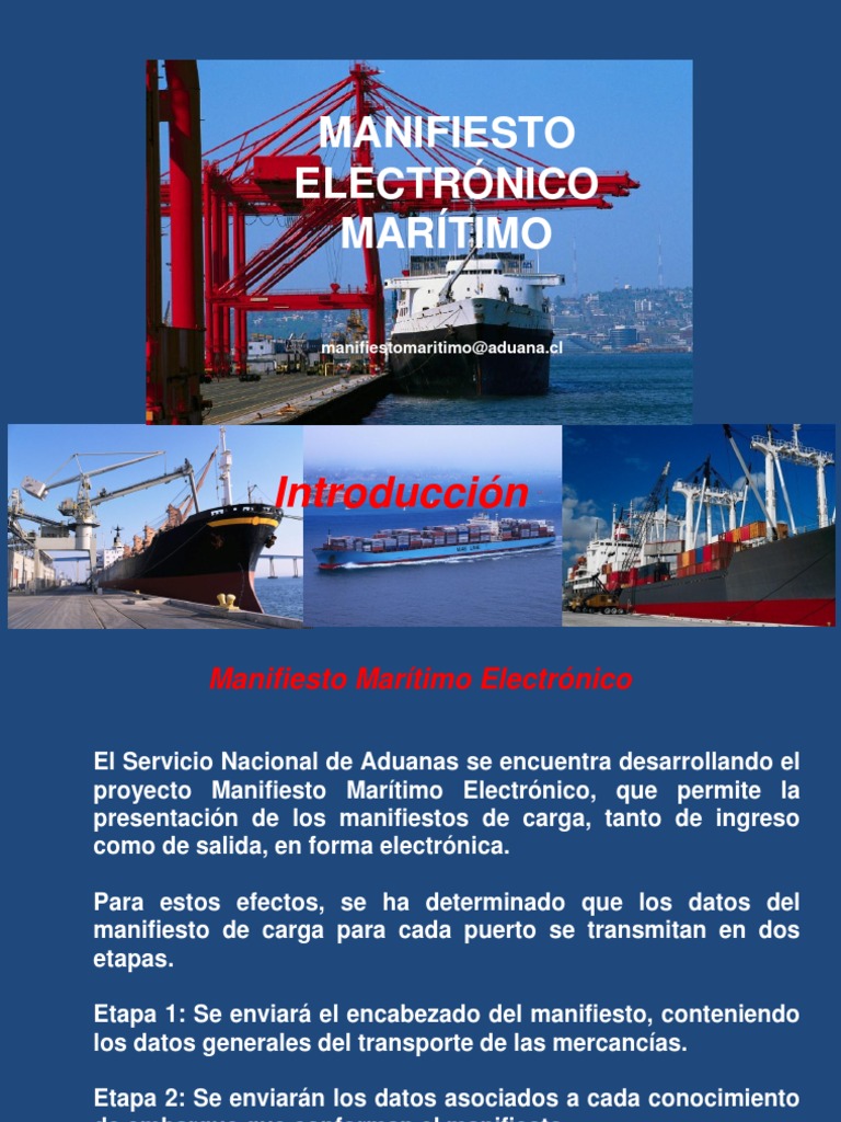 Manifiesto Maritimo Electronico Aduana | PDF | Servidor web | Internet y web