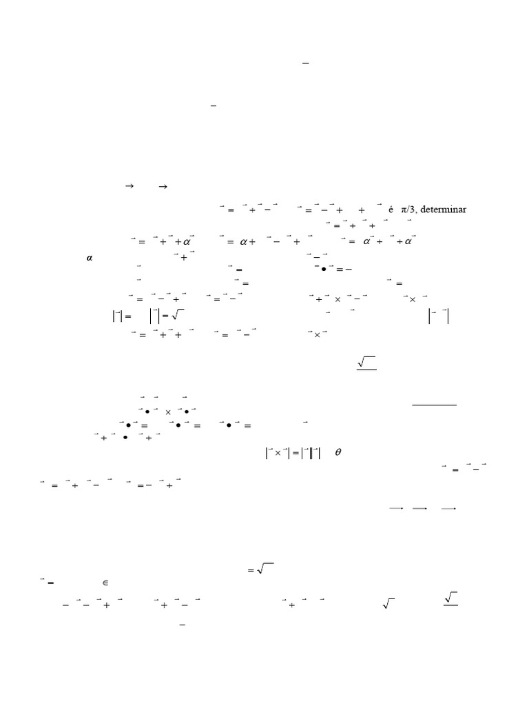 Lista 04 Vetores e Algebra | PDF