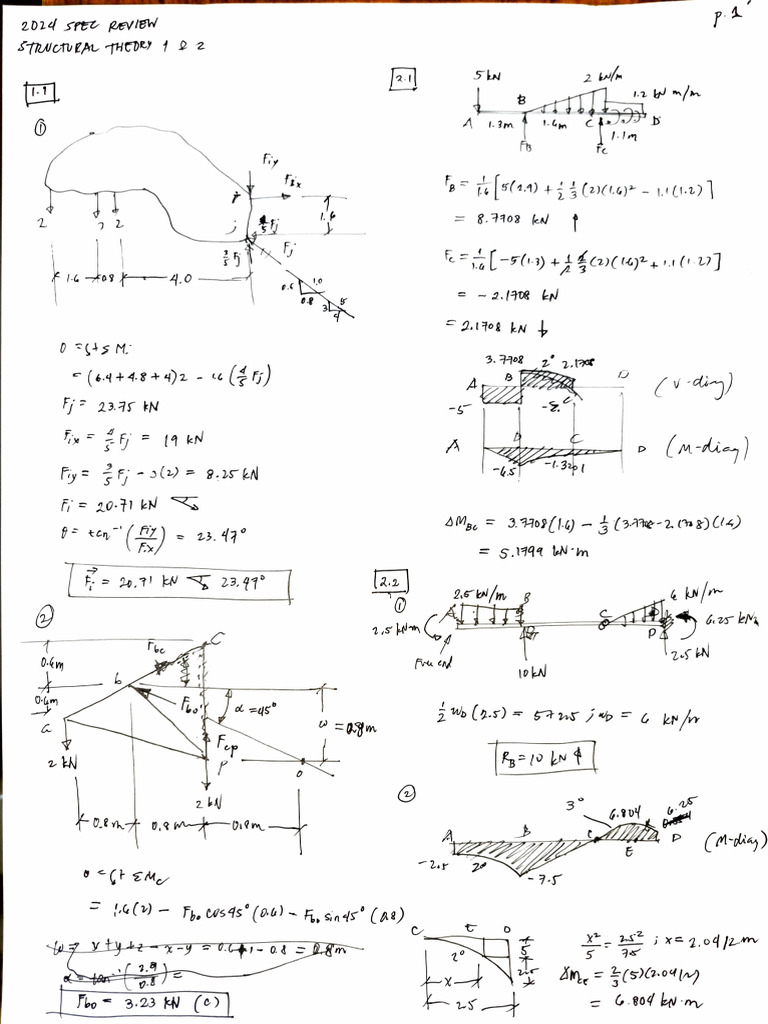 Solutions - Day2 - Spec - Structural Theory 1 and 2 | PDF