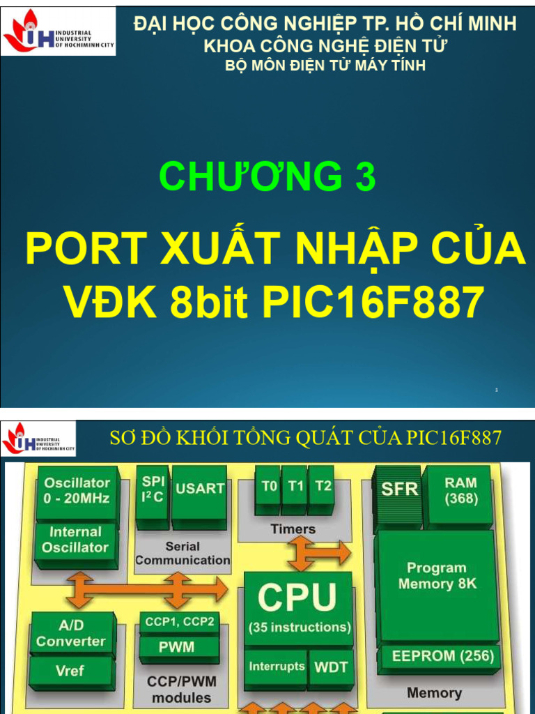 3. Chương 3-Port xuất nhập của VĐK 8bit PIC16F887 | PDF