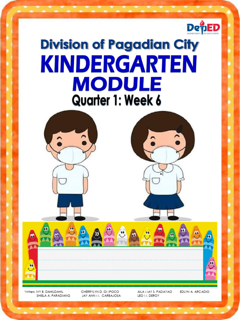 Quarter 1 Week 6 Kinder Module | PDF