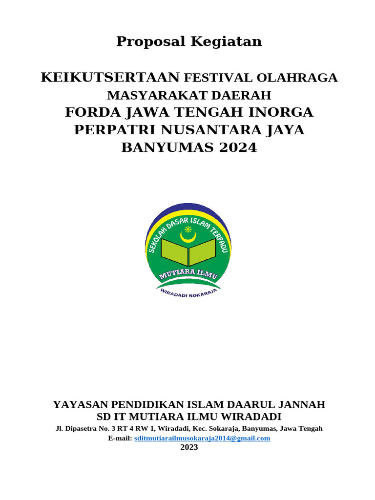 Proposal Lomba Panahan | PDF