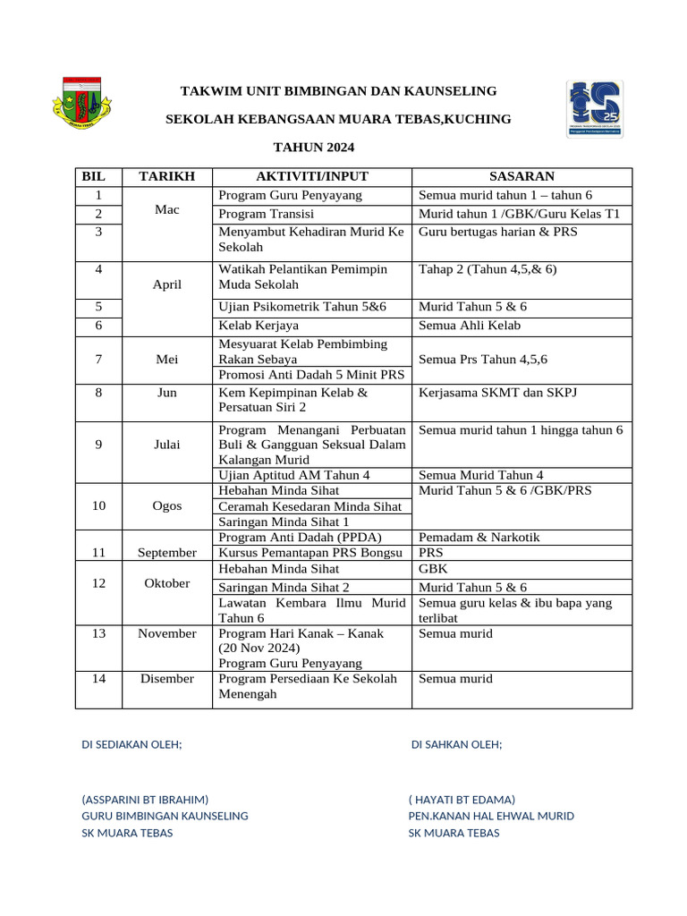 Takwim SKMT 2024 | PDF