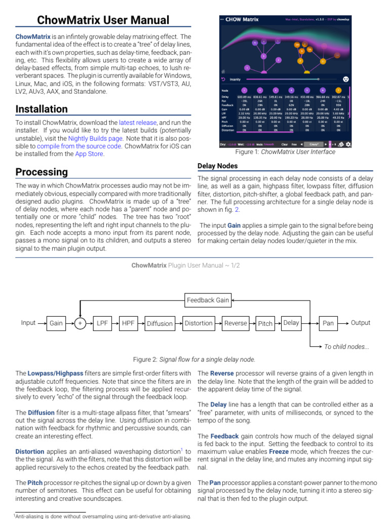 Chow Matrix Manual | PDF