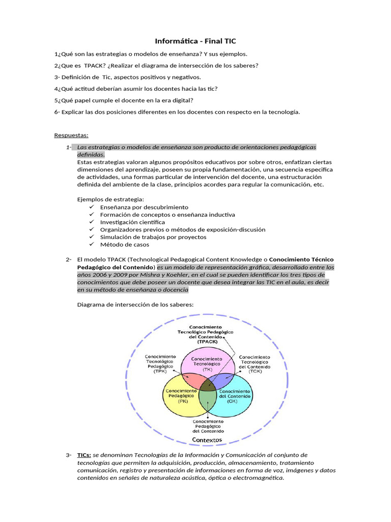 Final de Tic Informatica 2 Año | PDF