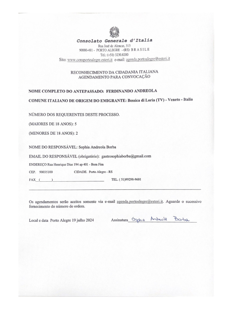 Consolato Generale D'italia | PDF