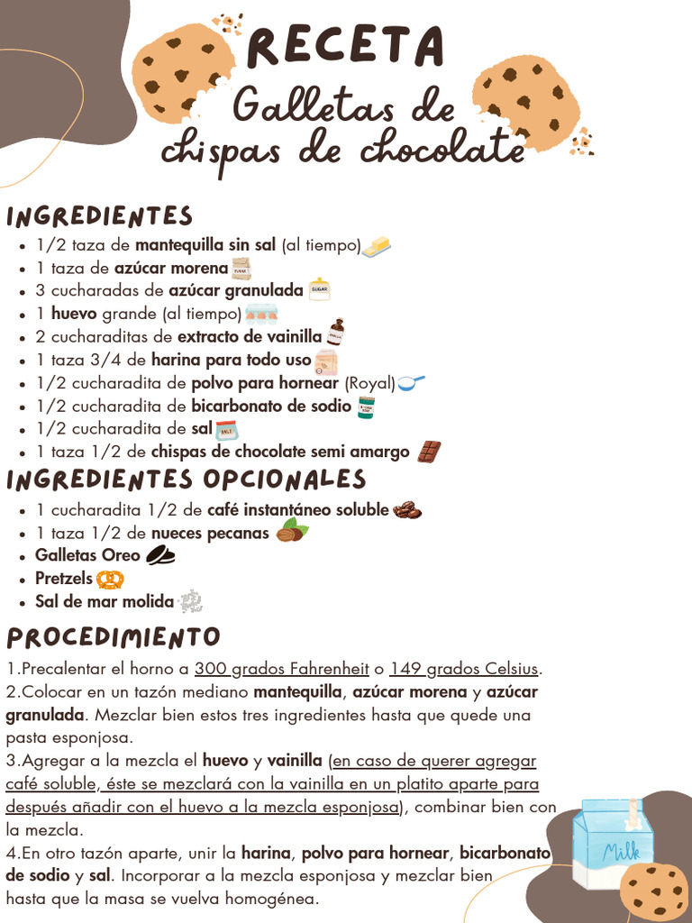 Receta Galletas | PDF | Galleta | sal