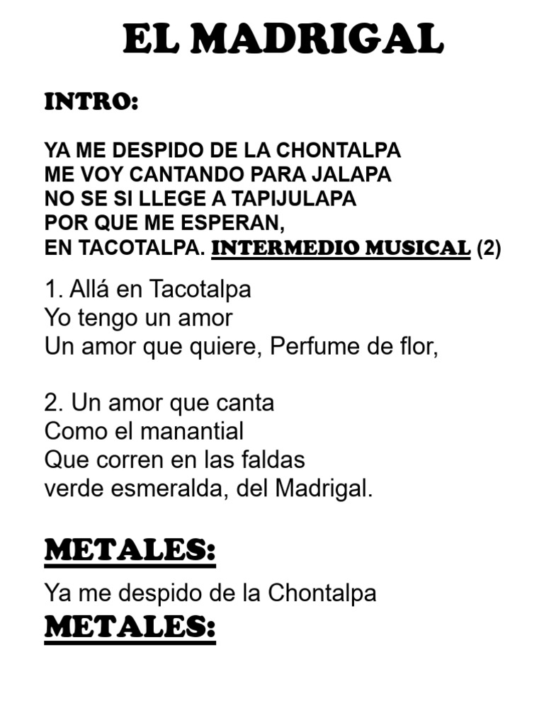 El Madrigal | PDF