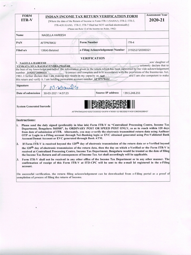 SSMD ITR Assessment Year 2020-21 | PDF
