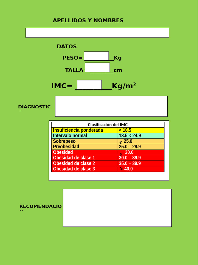 FICHA DEL IMC (1) | PDF