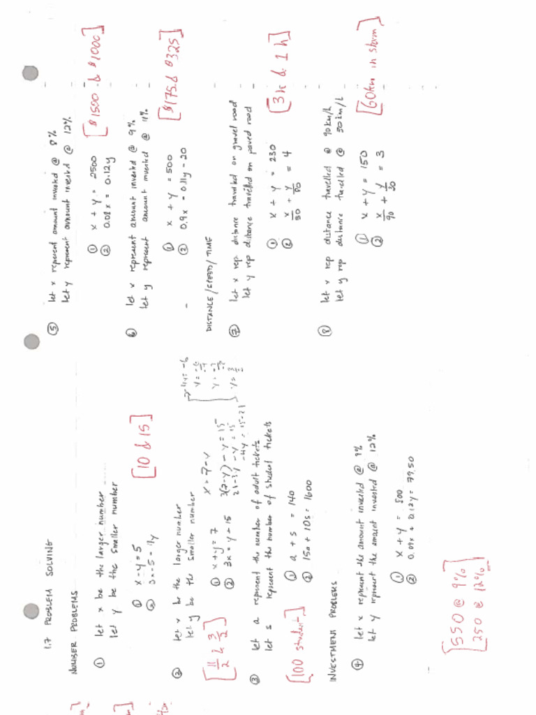 CH 4 Extension EXTRA HANDOUT SOLUTIONS Word Problems Sub and Elimination 2024 | PDF