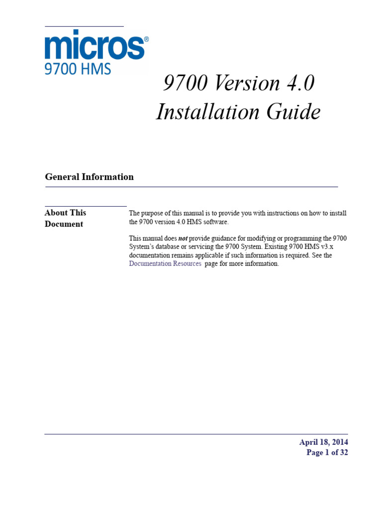 9700_v4_Installation_Guide | PDF