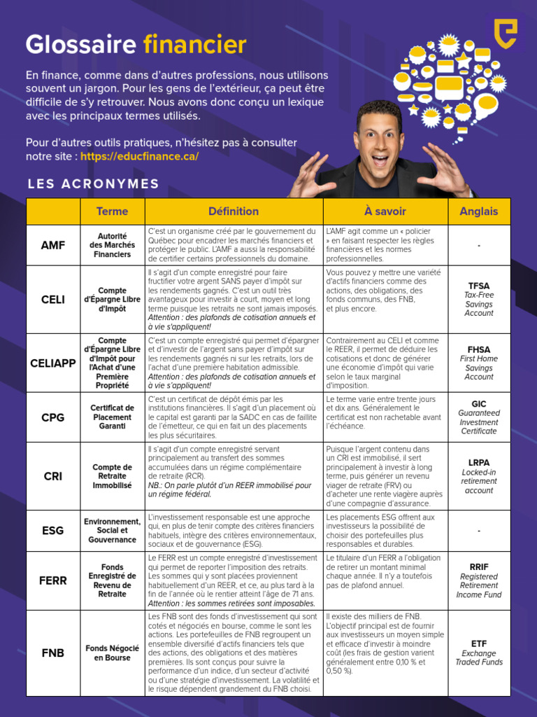 Glossaire Financier | PDF