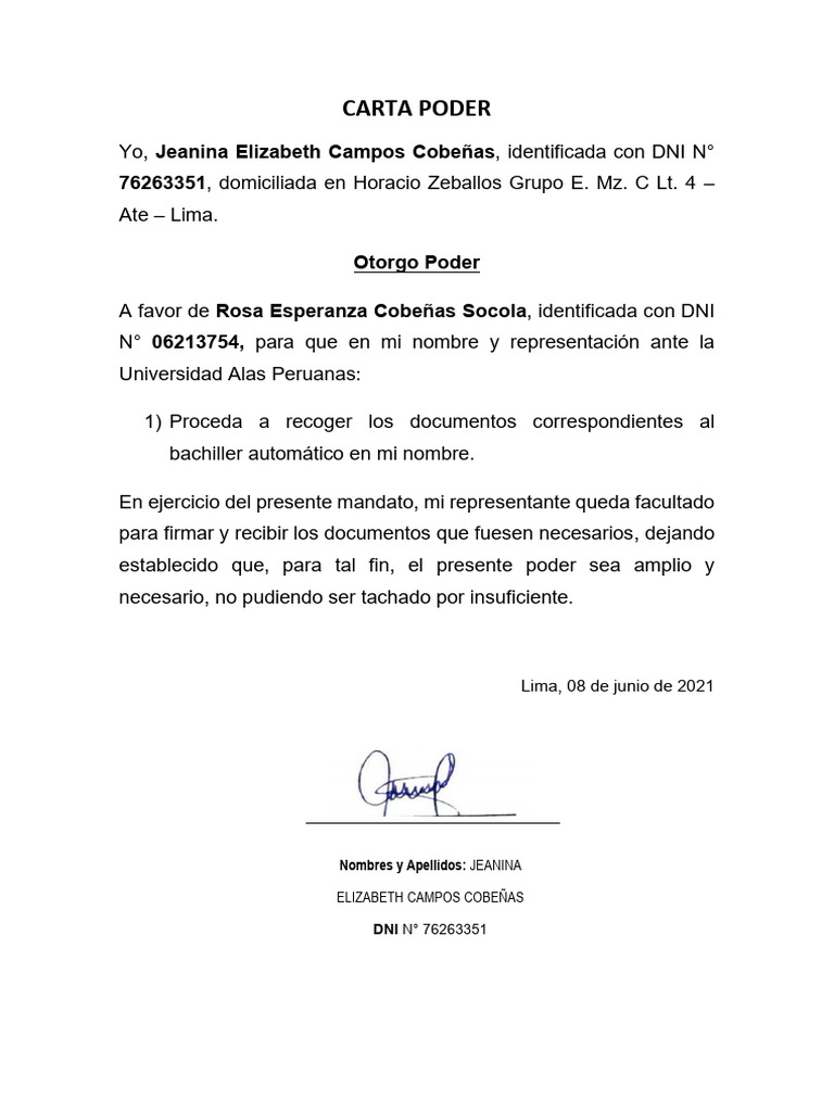 Carta Poder | PDF