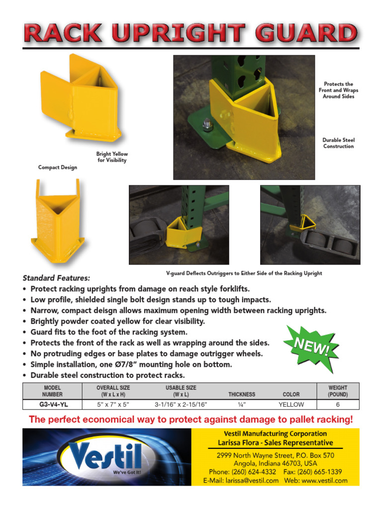 Rack Upright Guard - G3-V4-YL - 0919 | PDF