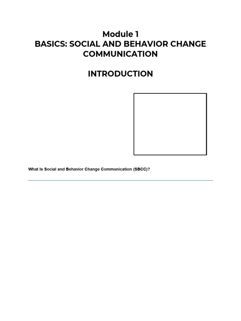 Module 1 DVC Elective 3 SBCC PDF | PDF