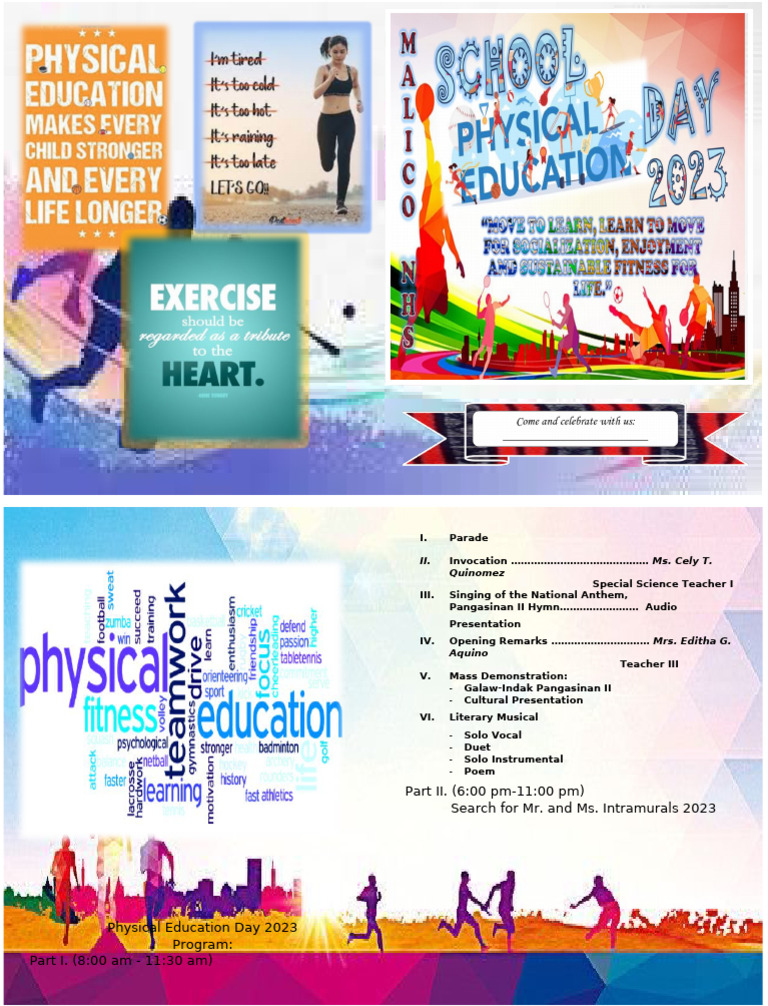 Physical Education Day 2023 | PDF | Art