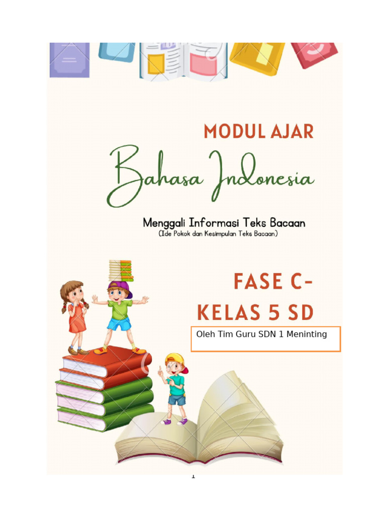 Modul Ajar Kelas 5 Mencari Ide Pokok | PDF