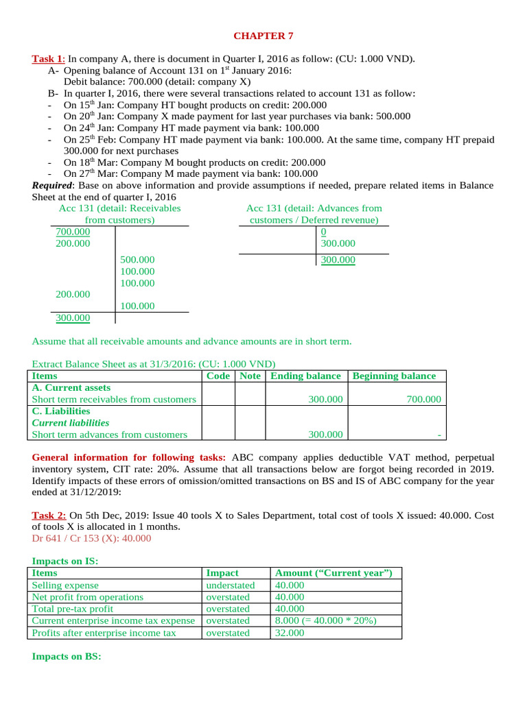 Answer Guidance For c7 | PDF