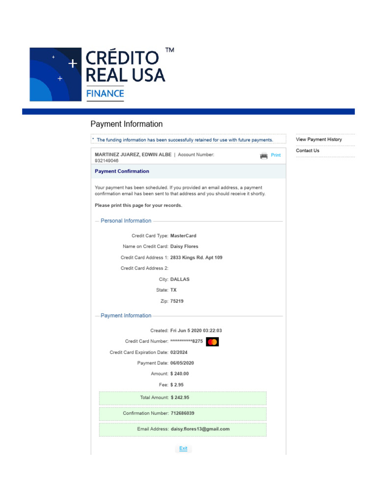 One Time Payment | PDF