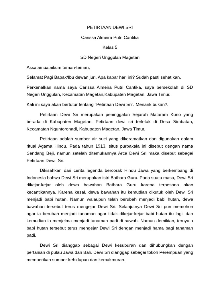 Petirtaan Dewi Sri | PDF