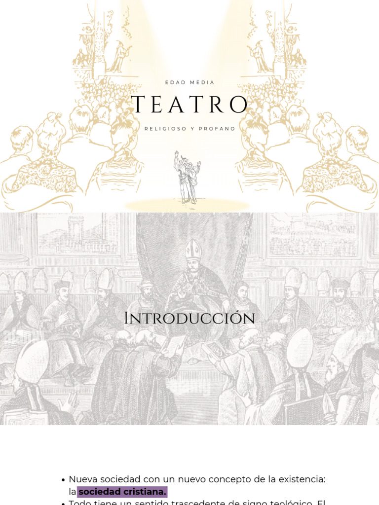 Teatro Medieval: Religioso y Profano | PDF