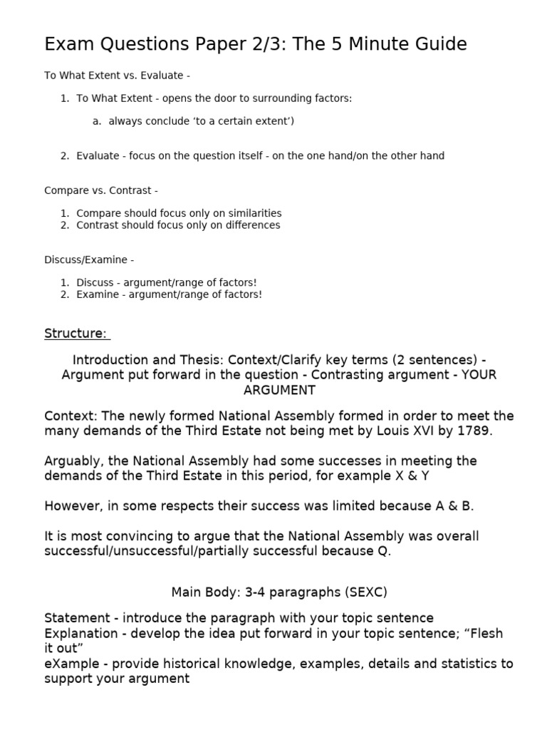 Exam Questions - 5 Minute Guide | PDF Exam Questions - 5 Minute Guide | PDF