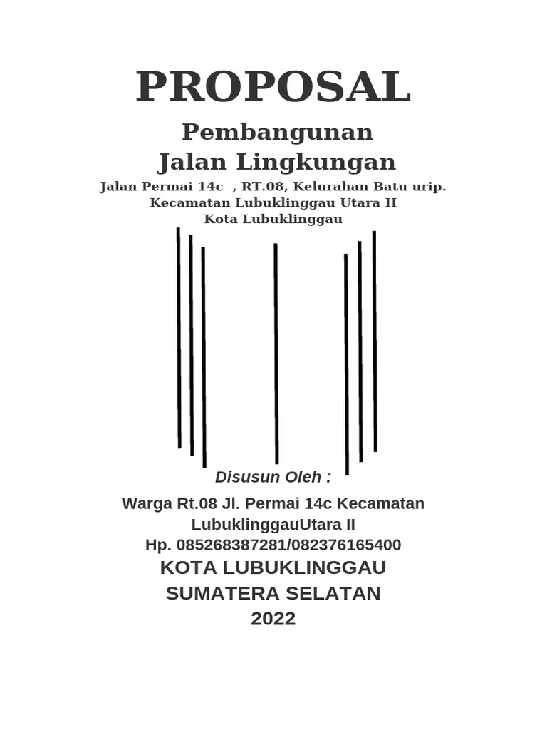 Proposal Pembangunan Jalan Lingkungan | PDF