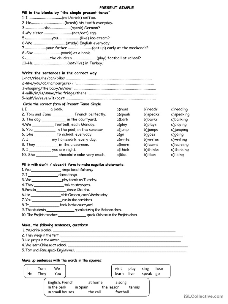 Present Simple | PDF