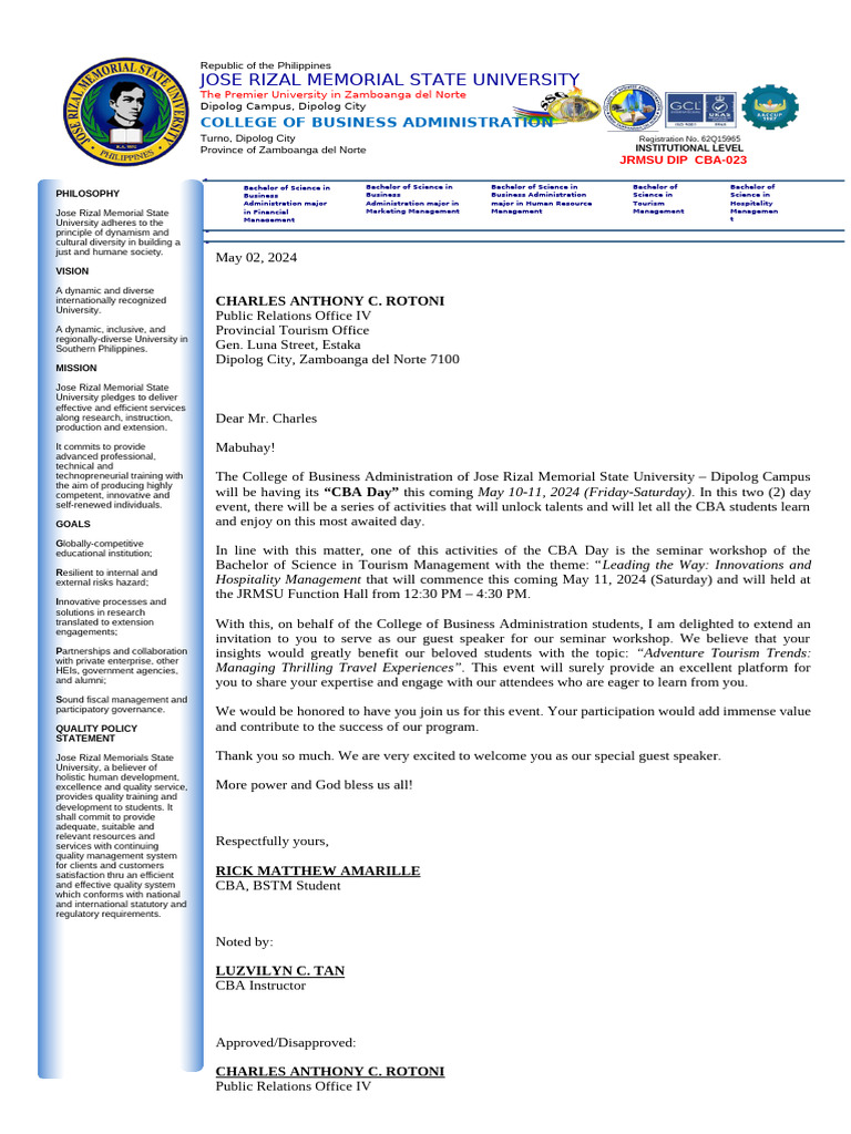 Invitation Letter | PDF | Business | Leadership