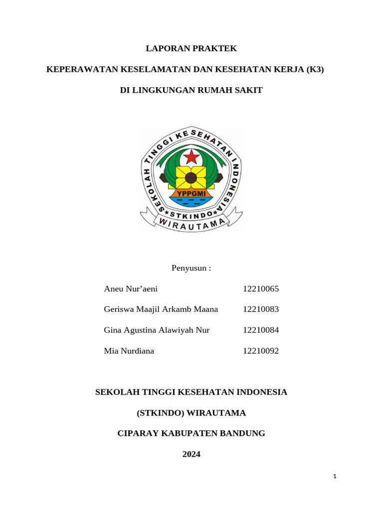 Laporan k3 Kel 1 | PDF