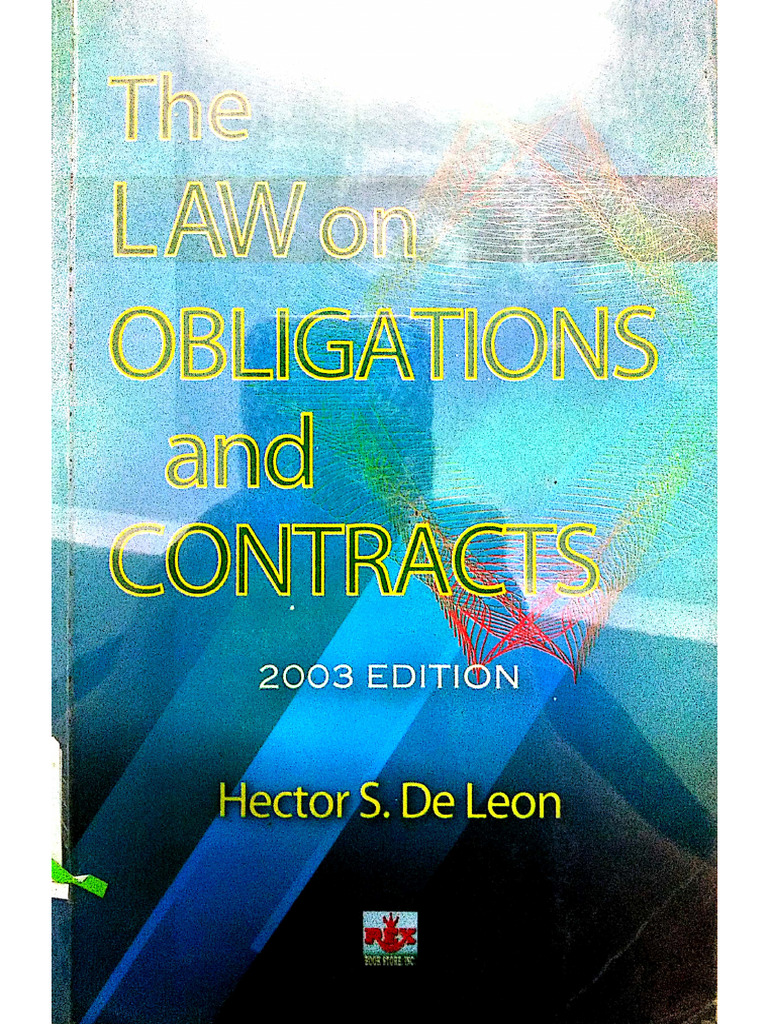 The Law On Obligations and Contracts by de Leon | PDF