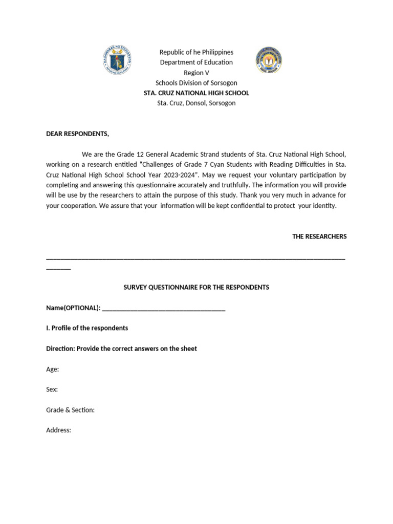 Survey questionnaire-WPS Office | PDF